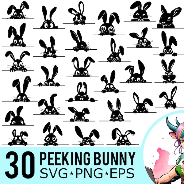 Rabbit Silhouette - Etsy