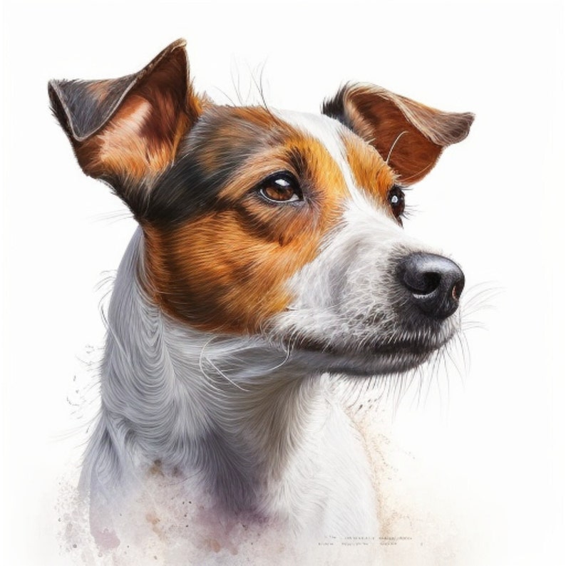 Jack Russell Watercolor PNG Clipart Terrier Dog Portrait PNG - Etsy