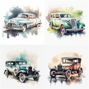Classic Car Watercolor PNG Clipart, Vintage Car Portrait PNG ...