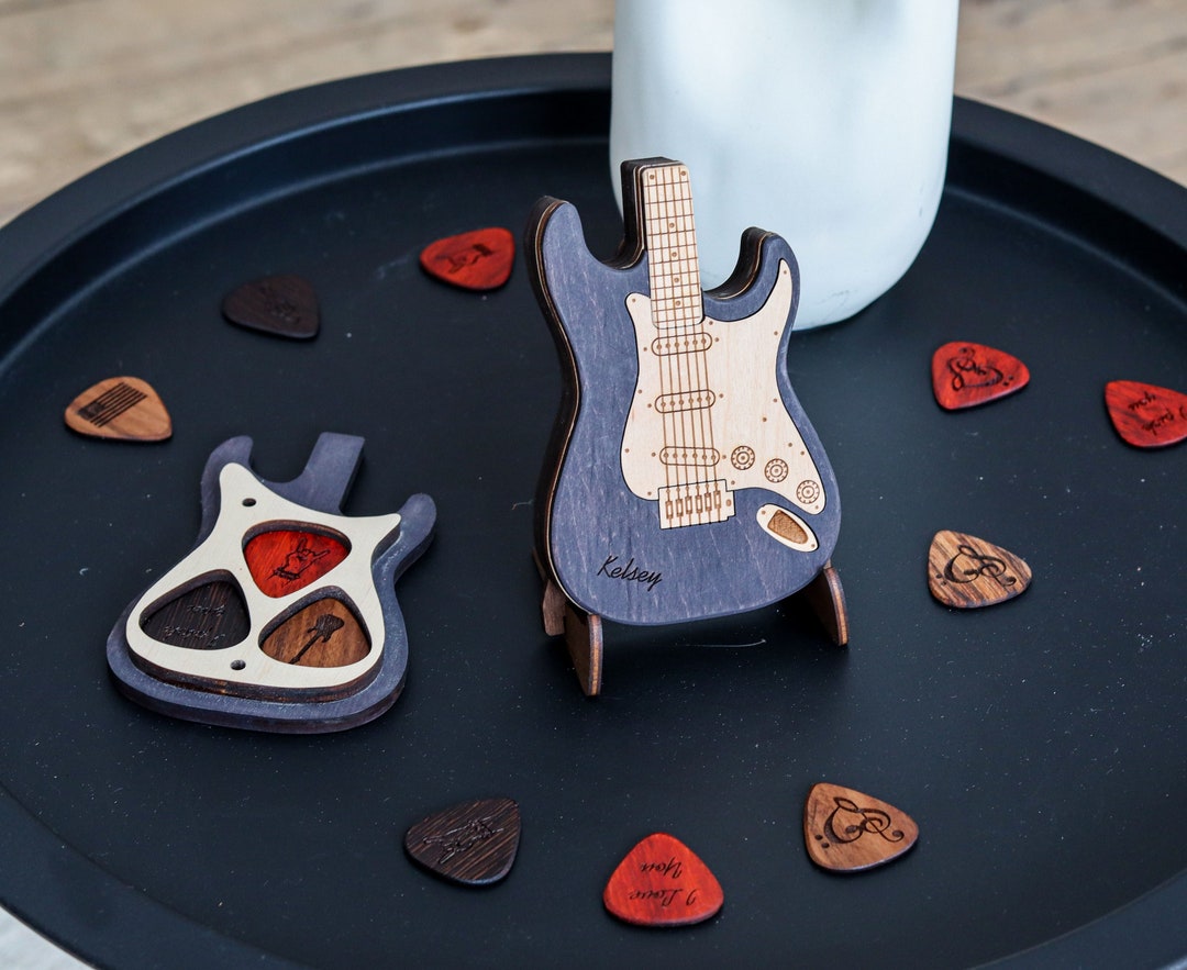 Personalized Wooden Pick Case, Wooden Guitar Pick, Personalized Pick ...
