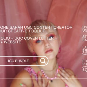 UGC Content Creator Bundle: Portfolio, Cover Letter, Contract, Website ...