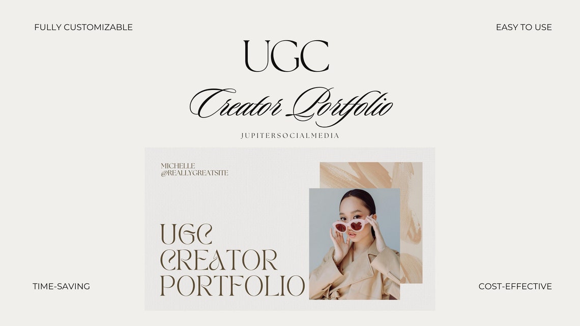 UGC Creator, UGC Website, Editable Canva Template, Portfolio, Media Kit ...
