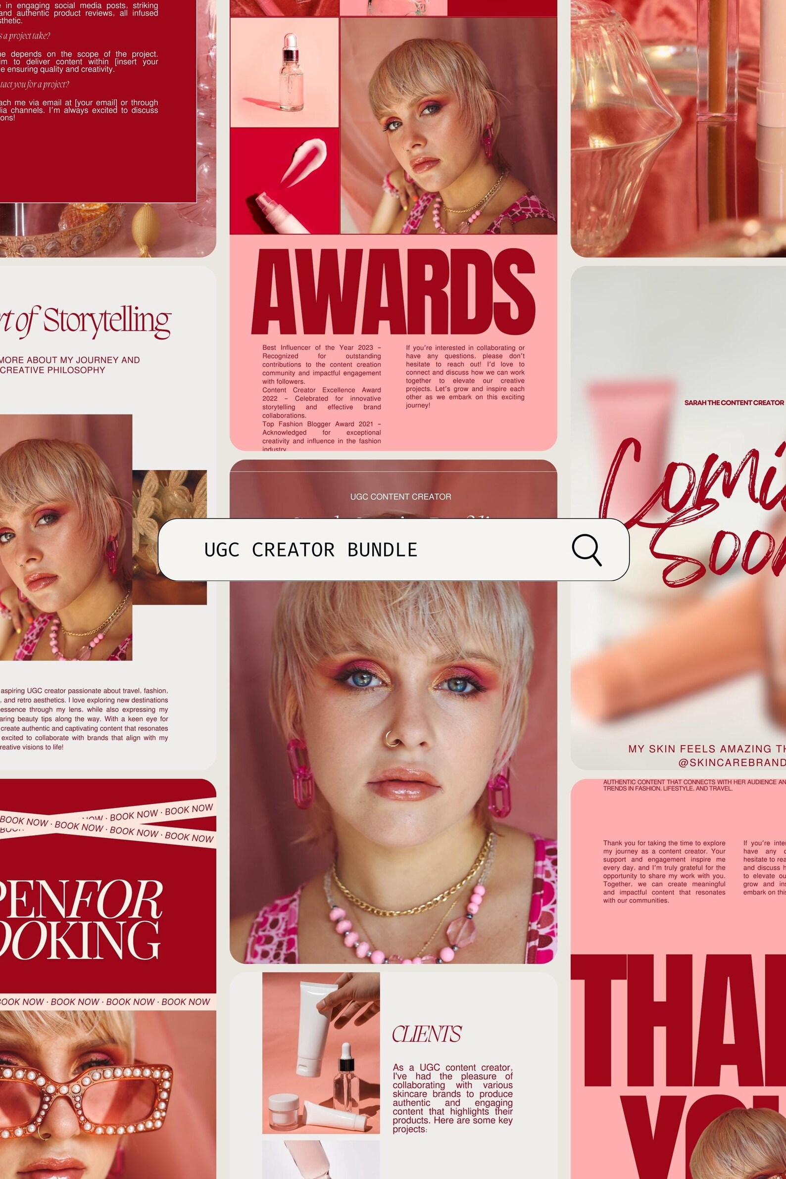 UGC Content Creator Bundle: Portfolio, Cover Letter, Contract, Website ...