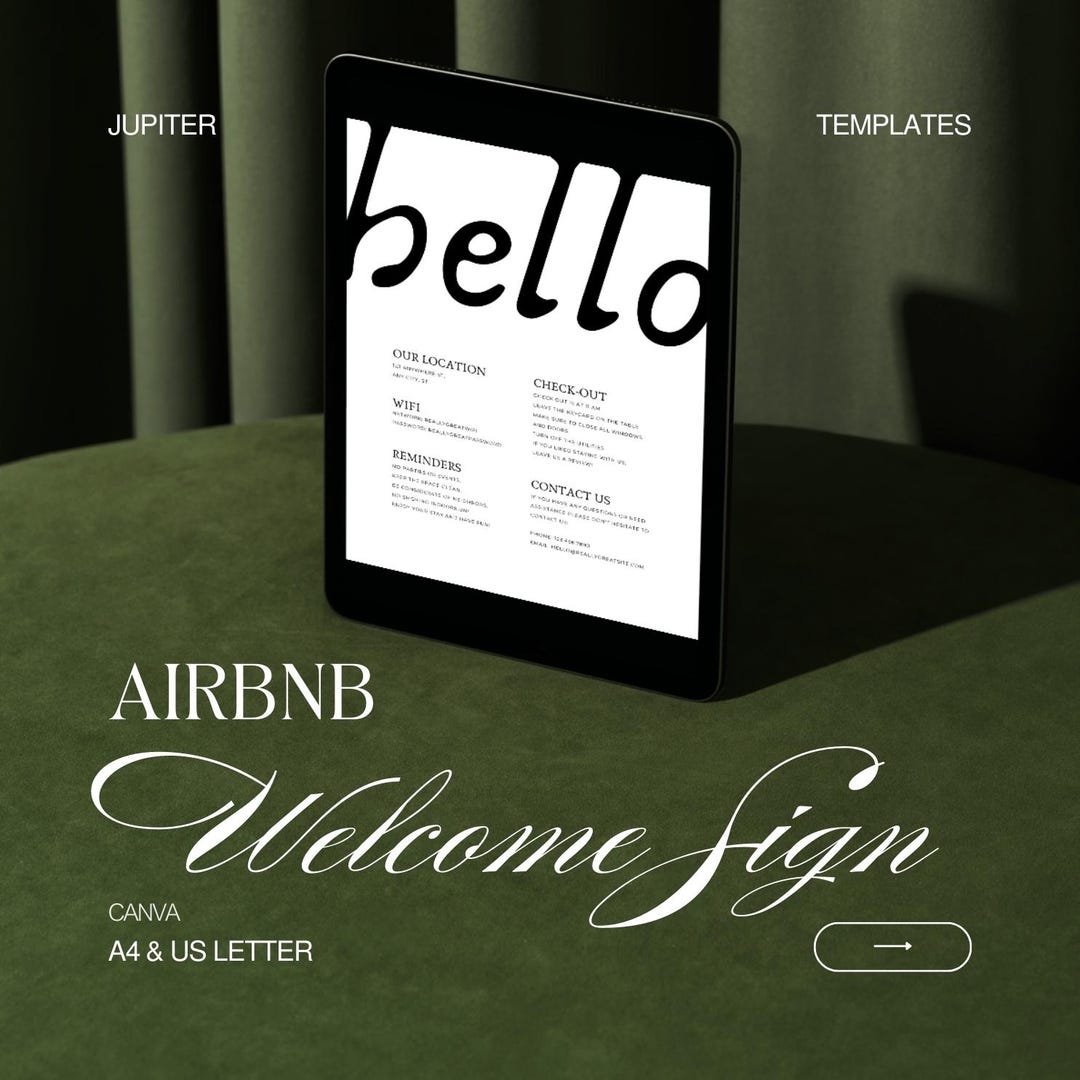 Airbnb Welcome Letter Template in A4 & US Letter Formats - Etsy