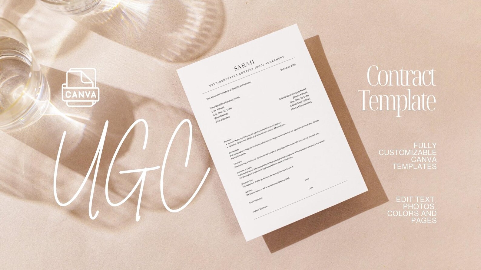 The All-in-one Sarah UGC Content Creator Bundle: Your Creative Toolkit ...