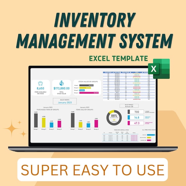 Excel Management System - Etsy