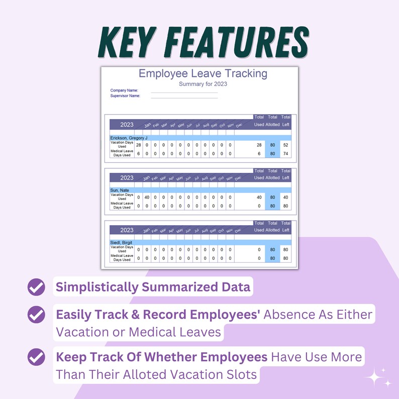 Employee Leave Tracker | Excel Templates | HR Employee Leave Tracking ...