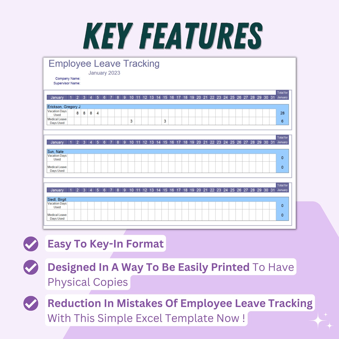 Employee Leave Tracker | Excel Templates | HR Employee Leave Tracking ...