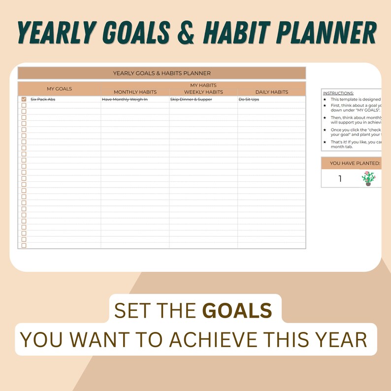 Personal Habit Tracker Template Google Sheets Templates Brown Color ...