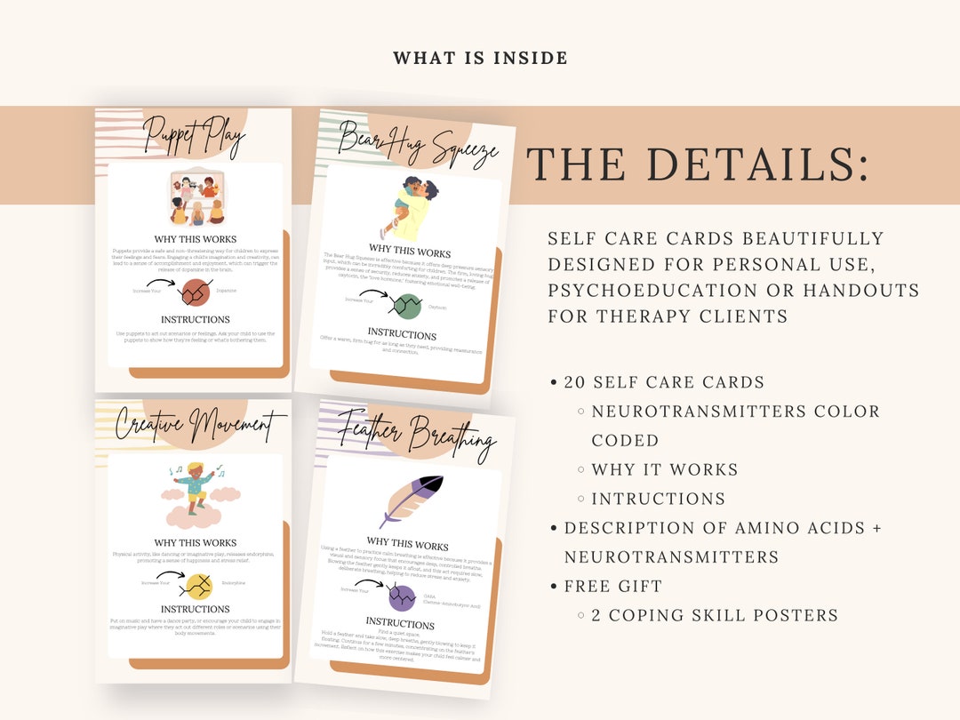 Child Coping Skills: 20 Cards Digital PDF Reusable With FREE Calm Down ...