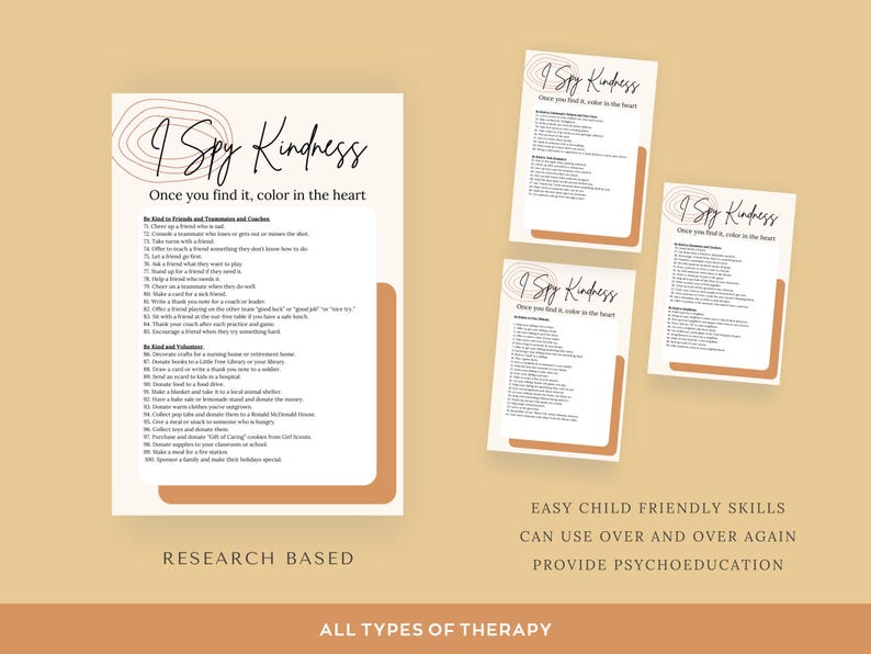 I Spy Kindness Printable | Social Emotional Learning Activity | Acts of ...