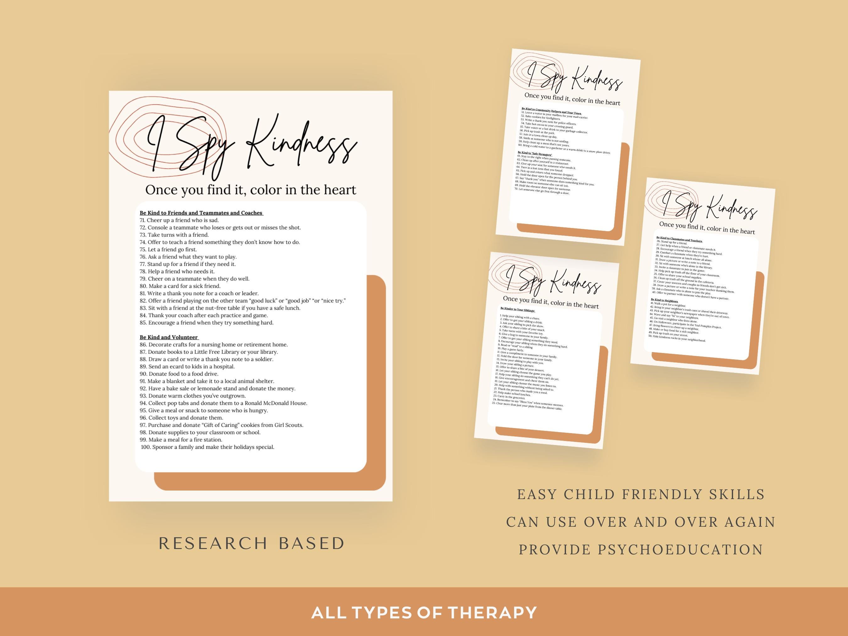 I Spy Kindness Printable: Social Emotional Learning Activity With Acts ...