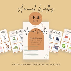Animal Walks for Therapists and Parents: Activity Cards, Done for You ...