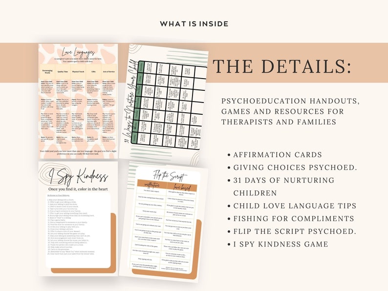 Family Therapy Nurturing Children Bundle for Therapists & Parents ...