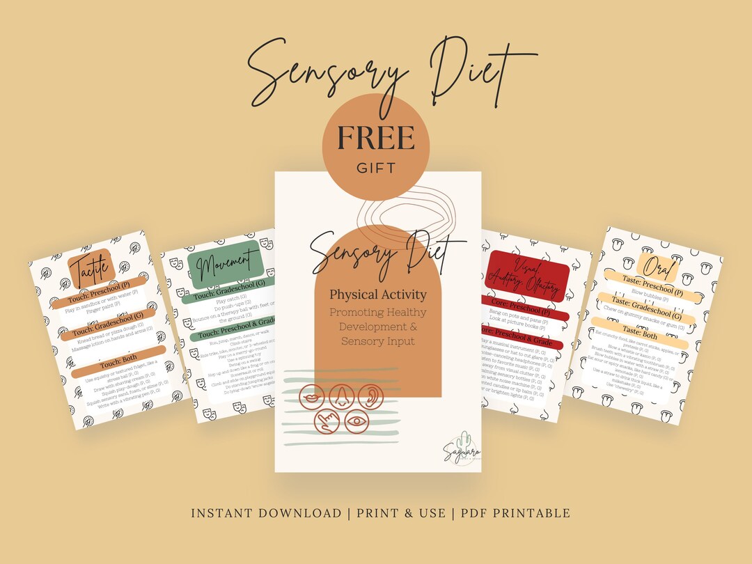 Sensory Diet Activities for Therapists. Printable Sensory Tools ...