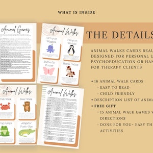 Animal Walks for Therapists and Parents: Activity Cards, Done for You ...