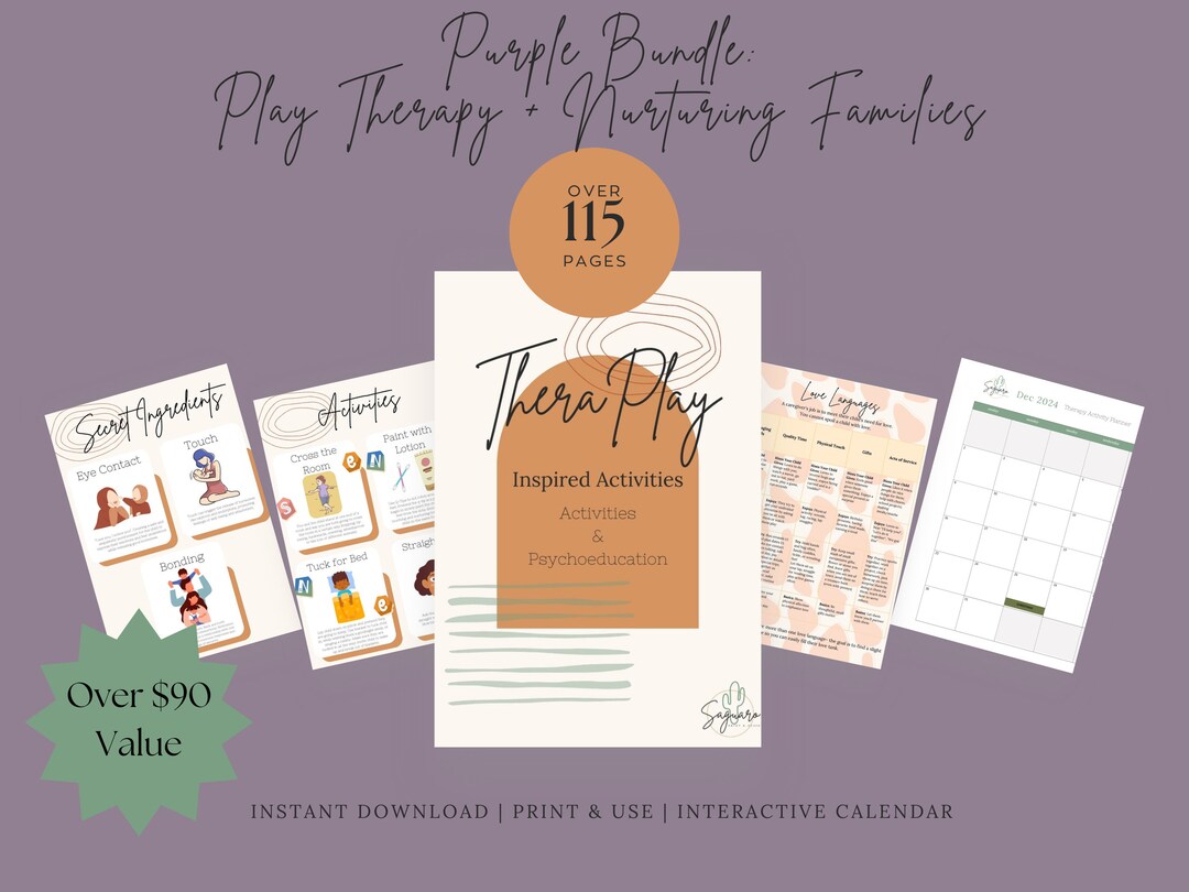 PURPLE BUNDLE Complete Therapeutic Play: 580+ Activities, Nurture ...
