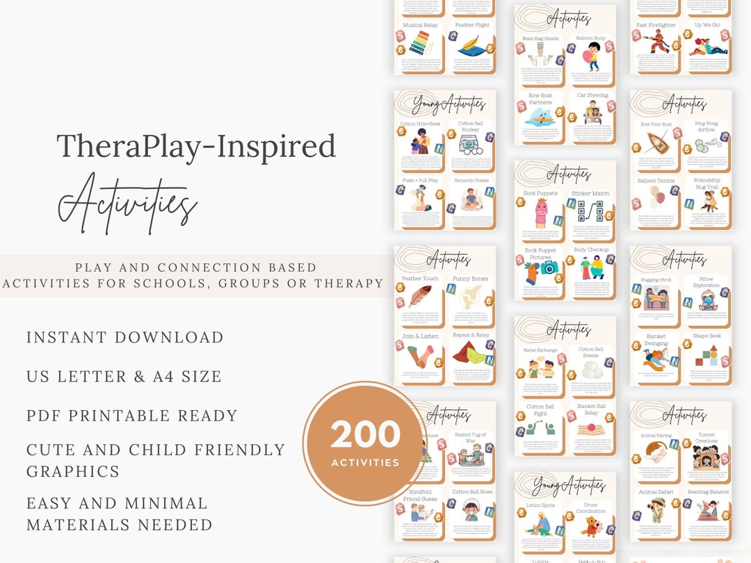 200 Play and Connection Theraplay-inspired Activities: School, Play Therapy or Group Done for ...