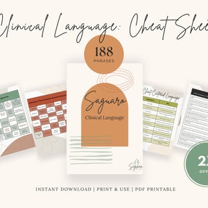 Clinical Language Cheat Sheet: Therapy Approaches, Interventions ...