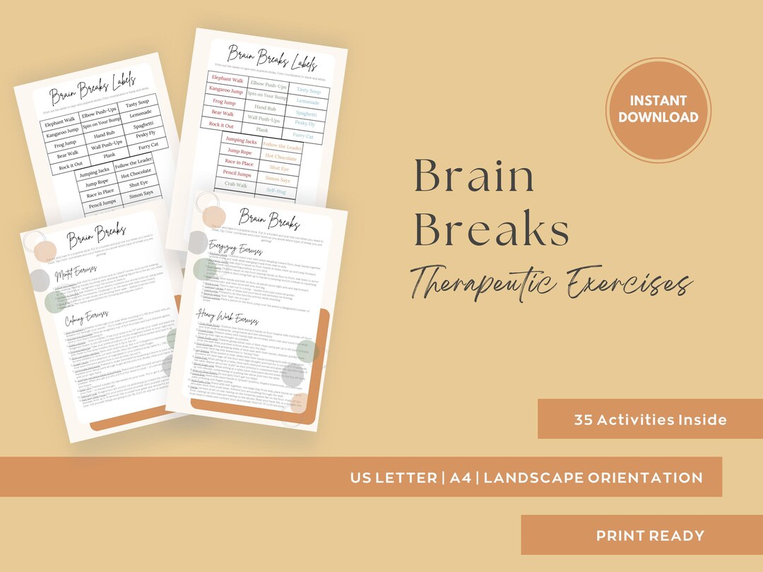 Brain Breaks Activity Cards for Kids | Printable Movement, Exercise and ...