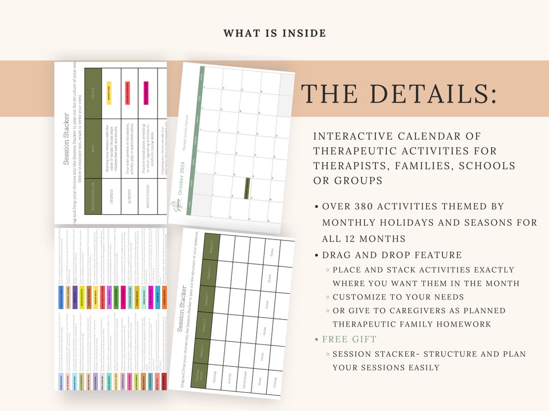 2024 Interactive Calendar: Over 380 Themed Therapeutic Activities ...
