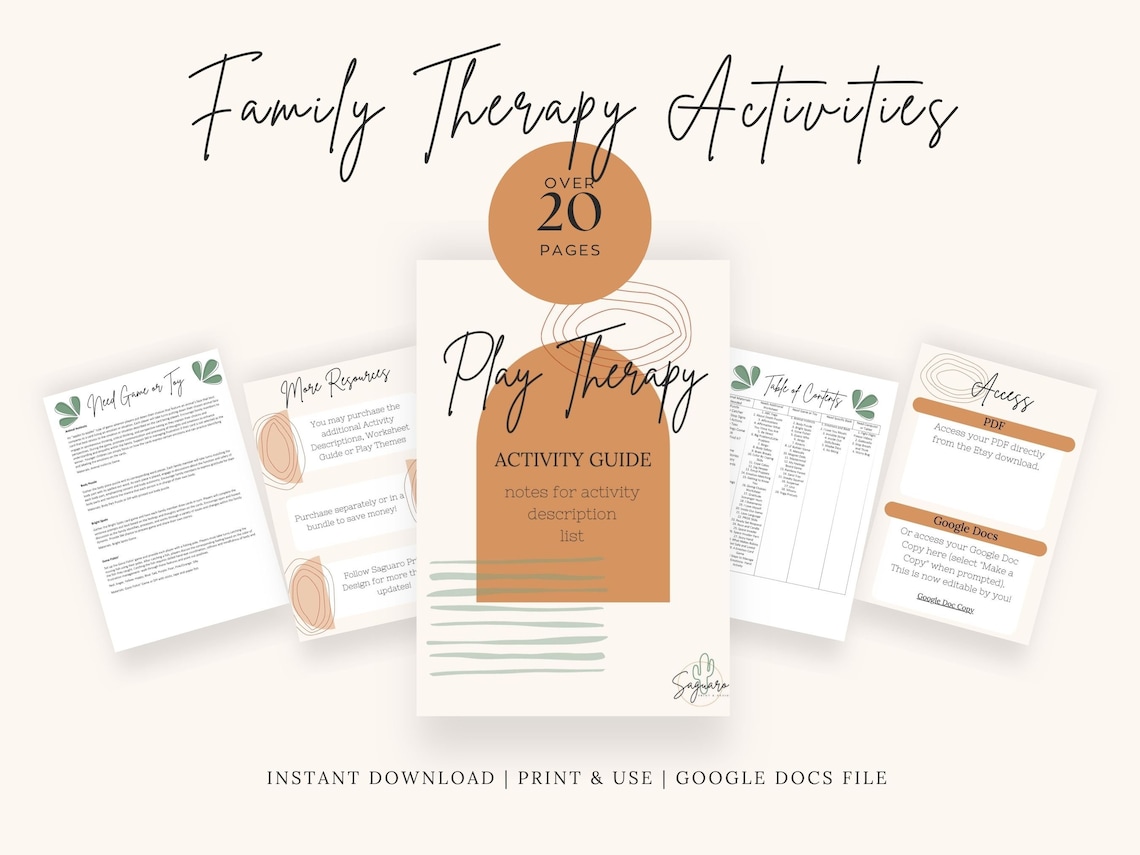Family Therapy Activities: 80+ Play-based Activities + Worksheets (pdf ...