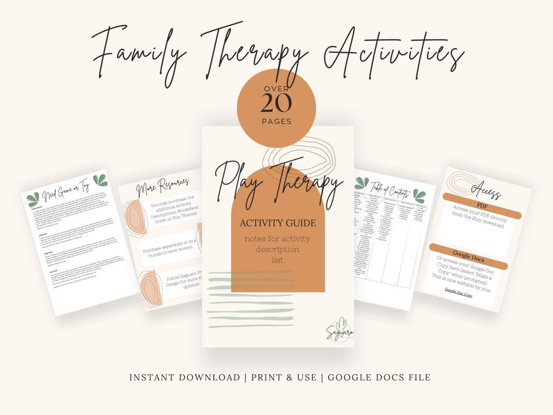 Family Therapy Activities: 80+ Play-based Activities + Worksheets (pdf ...
