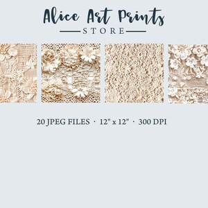 Printable Antique Lace Digital Papers, Lace Page, Distressed Background ...