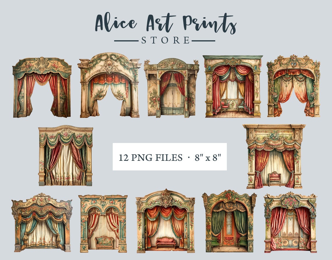 Printable Vintage Paper Theater French Theater Dollhouse - Etsy