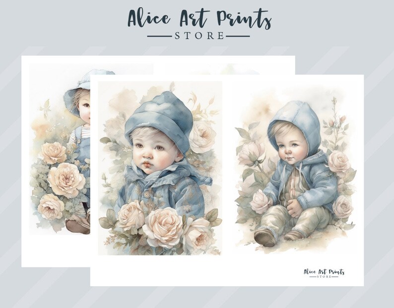 Vintage Boy Junk Journal Cards Digital Paper Scrapbooking - Etsy