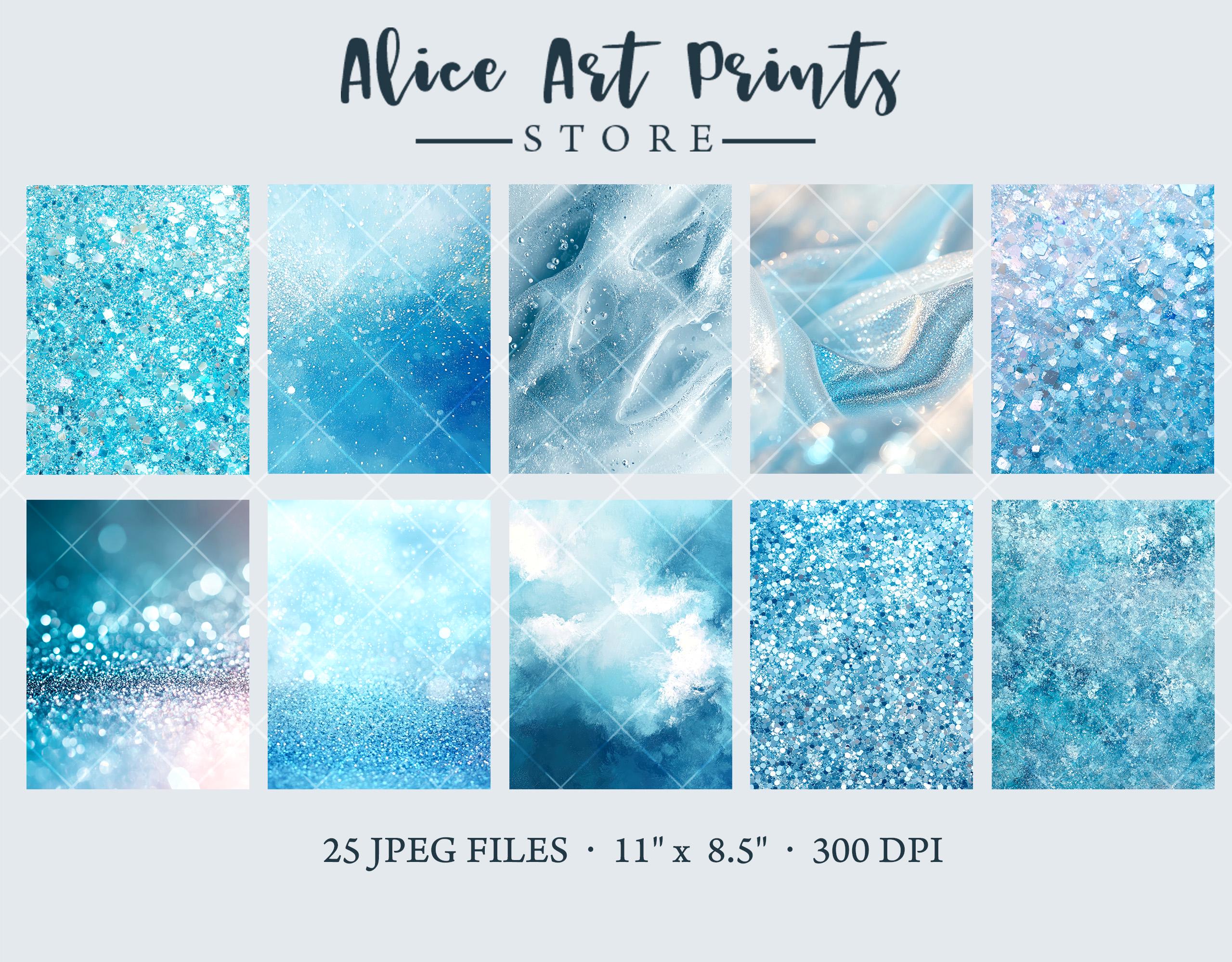 Printable Blue Junk Journal Pages, Blue Textured Background, Digital ...