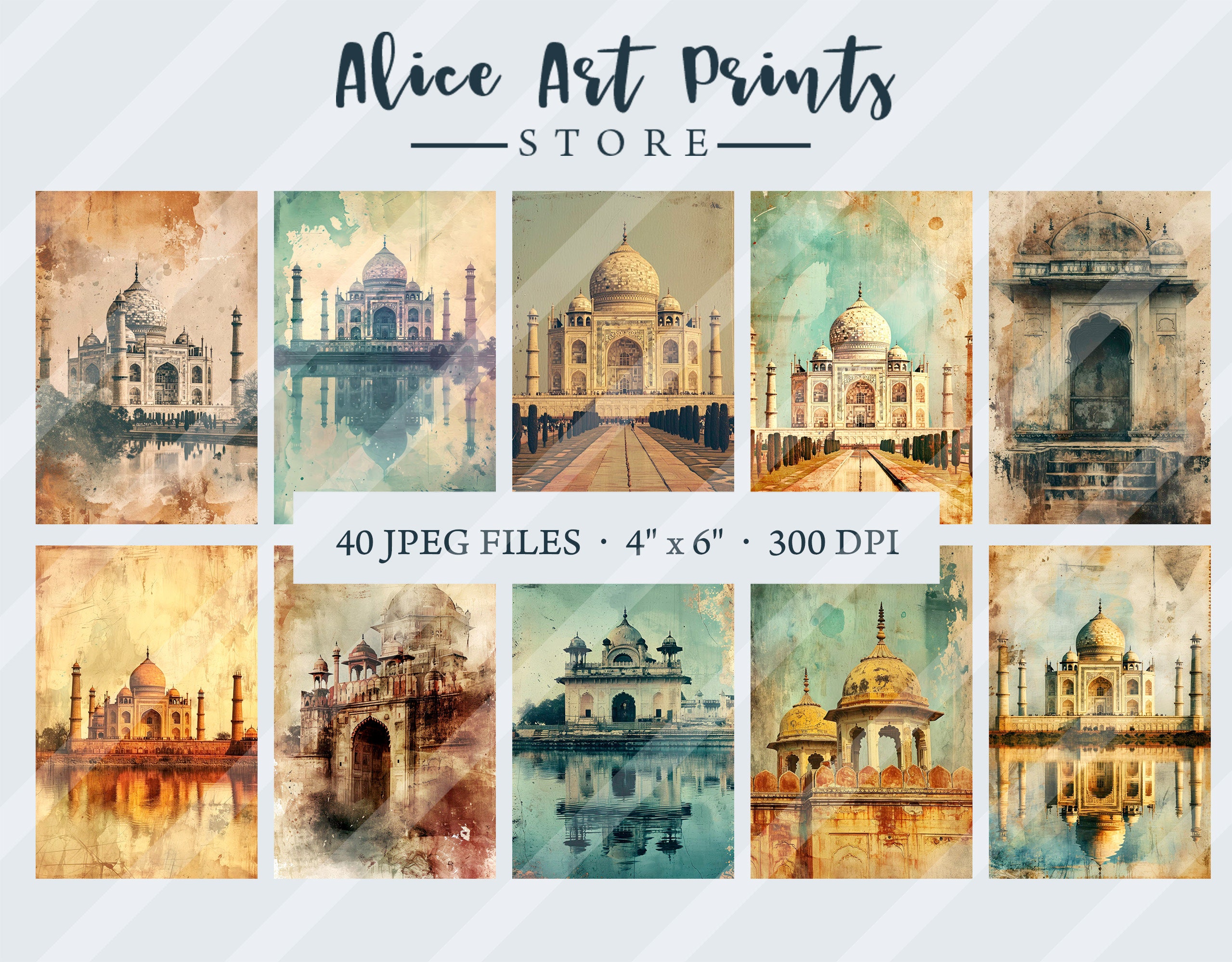 Vintage India Postcards, Indian Scenery Travel Postcard Ephemera, Retro ...