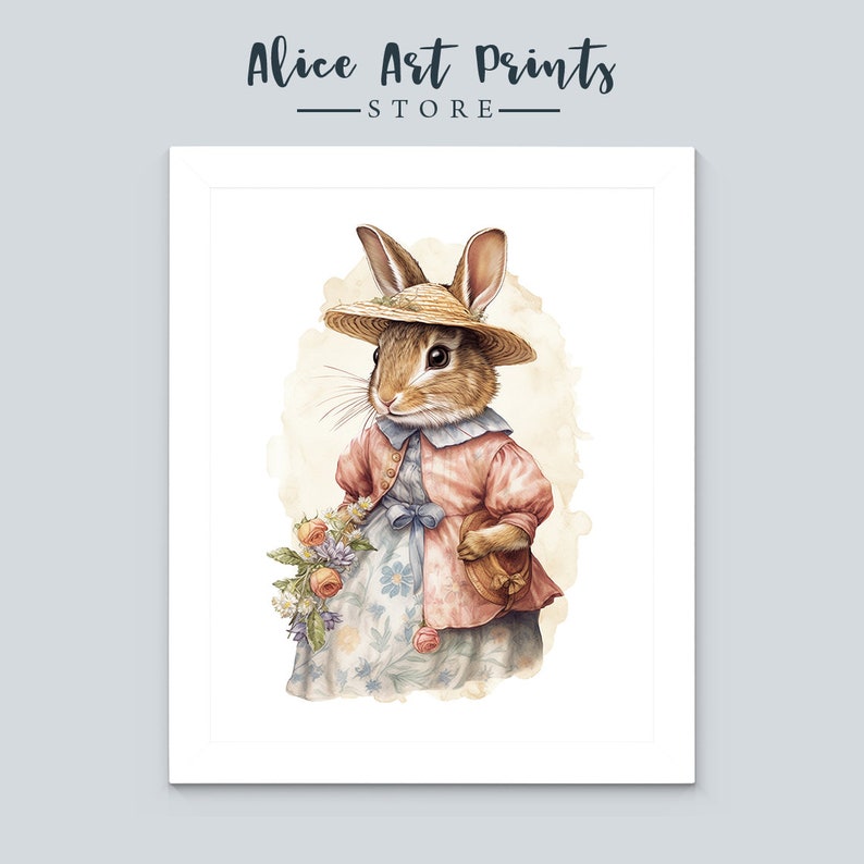 Peter Rabbit Inspired Watercolor Prints Set of 3 Nursery Art - Etsy