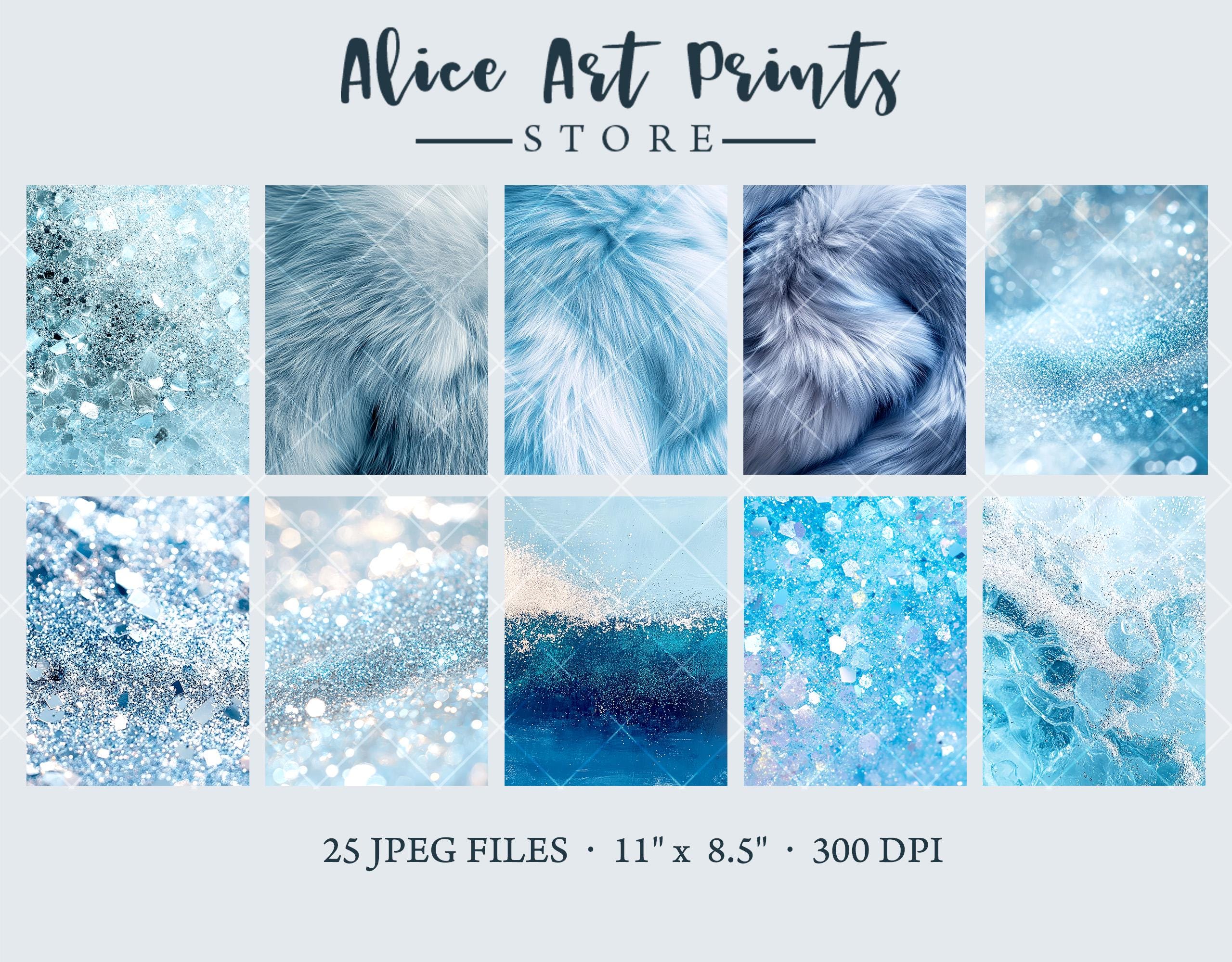 Printable Blue Junk Journal Pages, Blue Textured Background, Digital ...