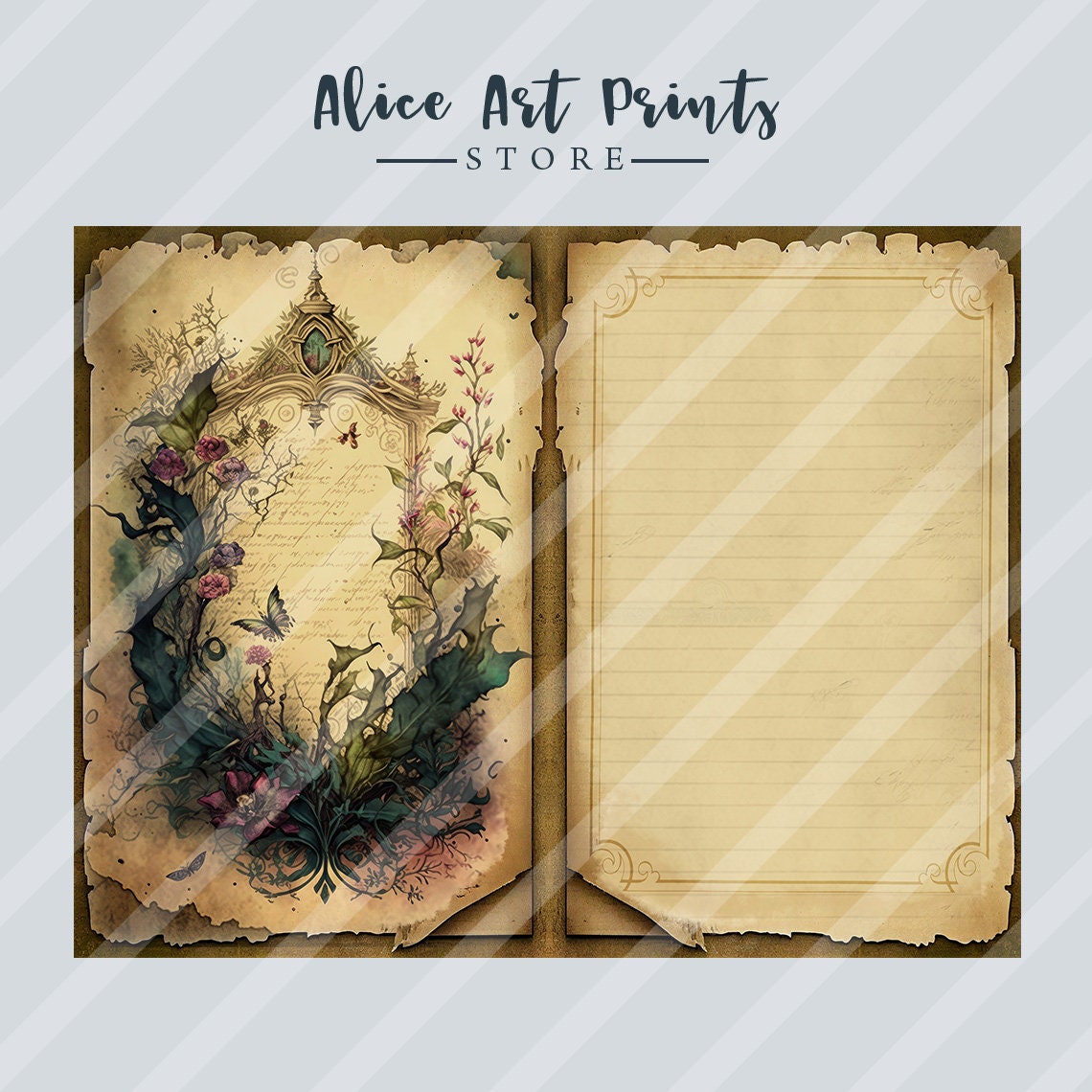 Enchanted Fantasy Fairytale Journal Pages, Junk Journal Kit, Journaling ...