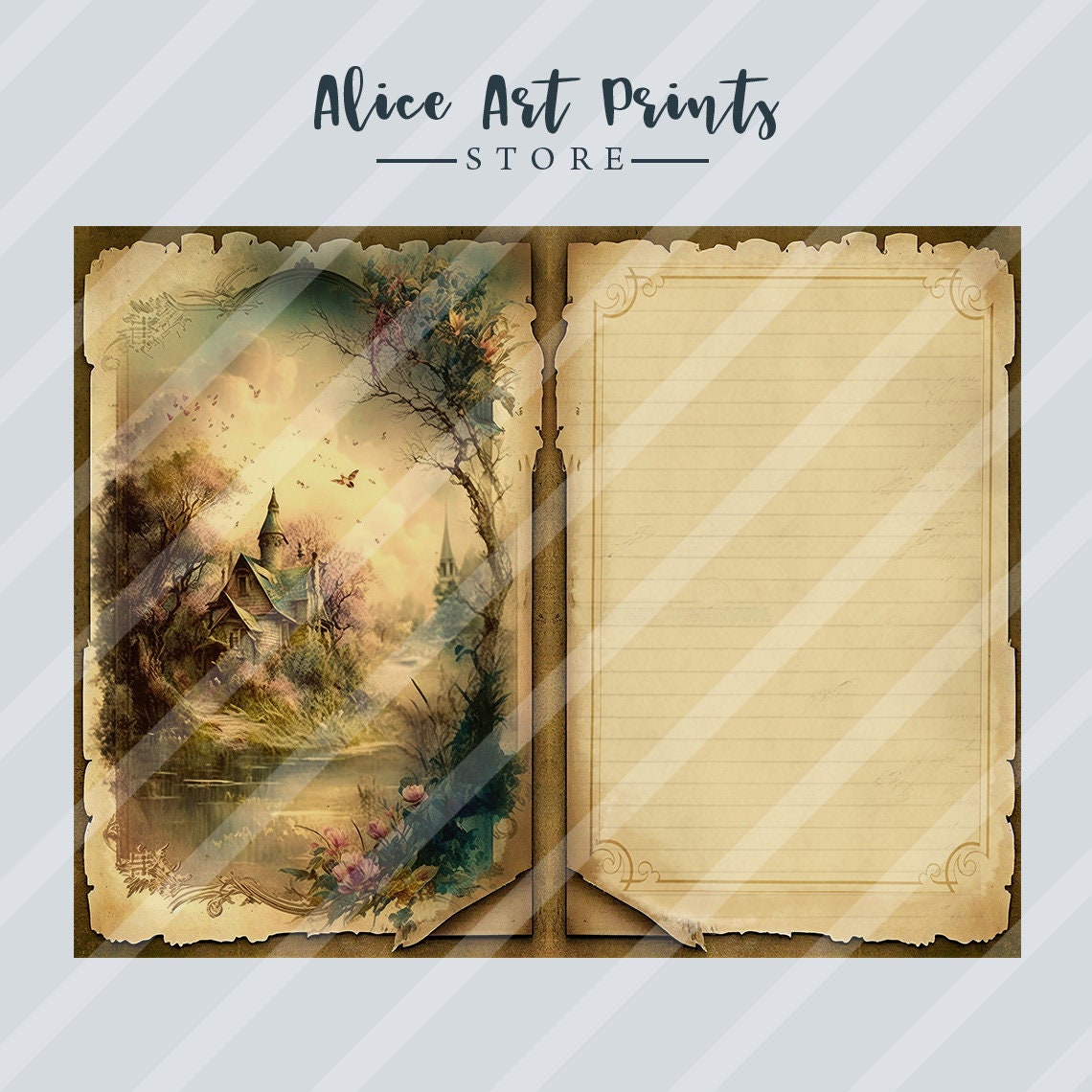 Enchanted Fantasy Fairytale Journal Pages, Junk Journal Kit, Journaling ...