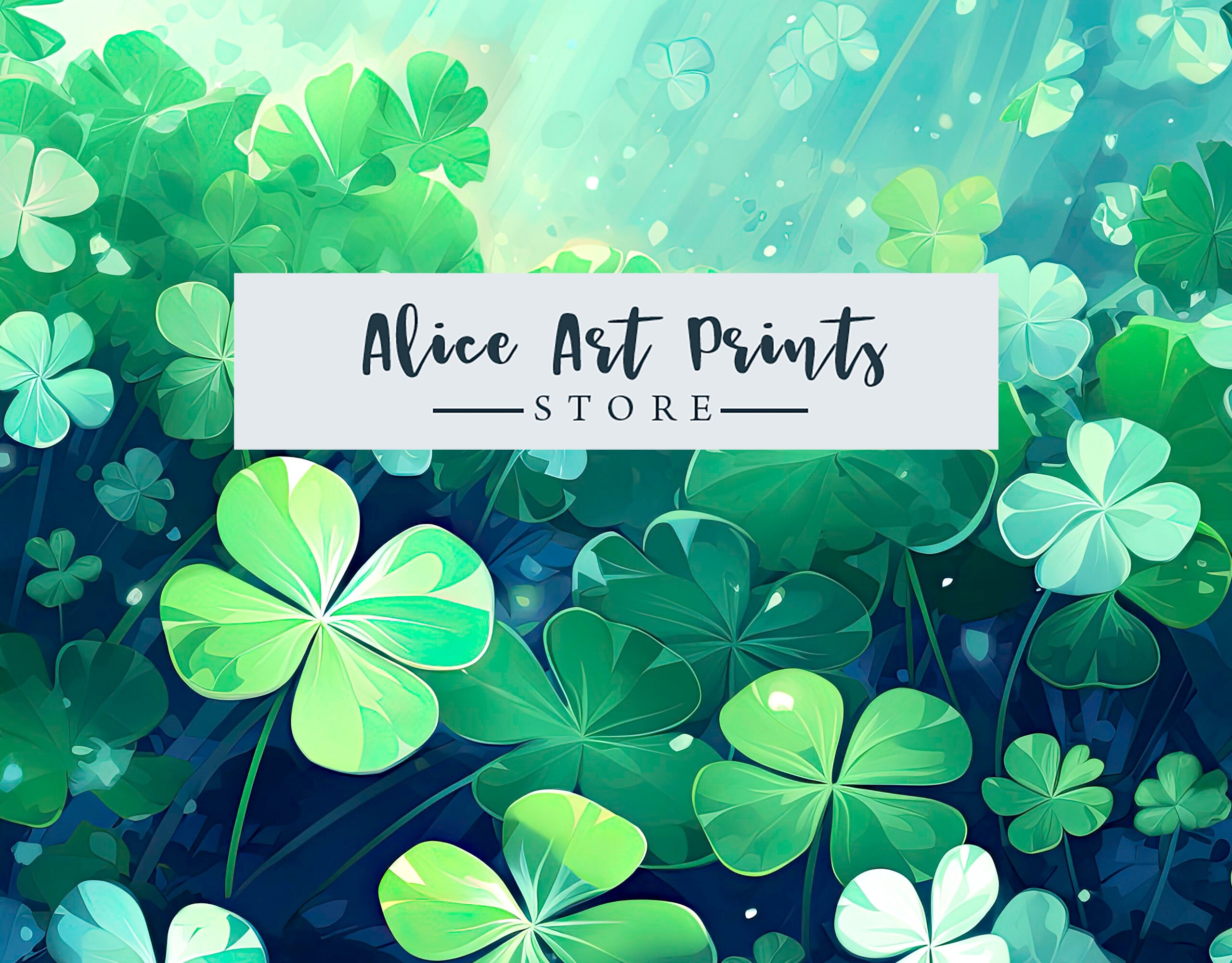 Printable St.patricks Day Digital Paper, Four Leaf Clover Pages Junk ...