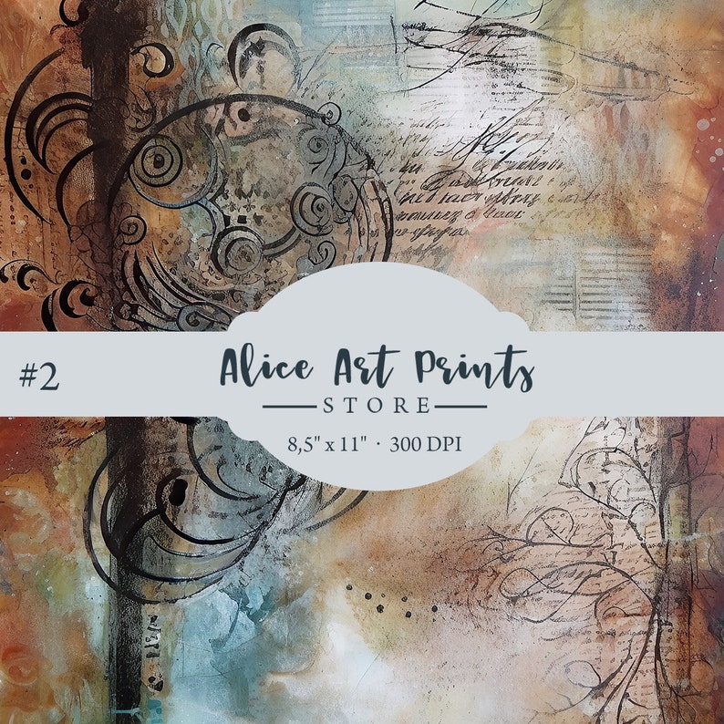 Grunge Journal Papers, Watercolor Journal Pages, Junk Journal Printable ...