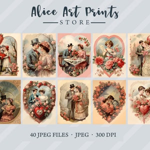 Vintage Valentine Card Junk Journal, Digital Ephemera, Junk Journal ...
