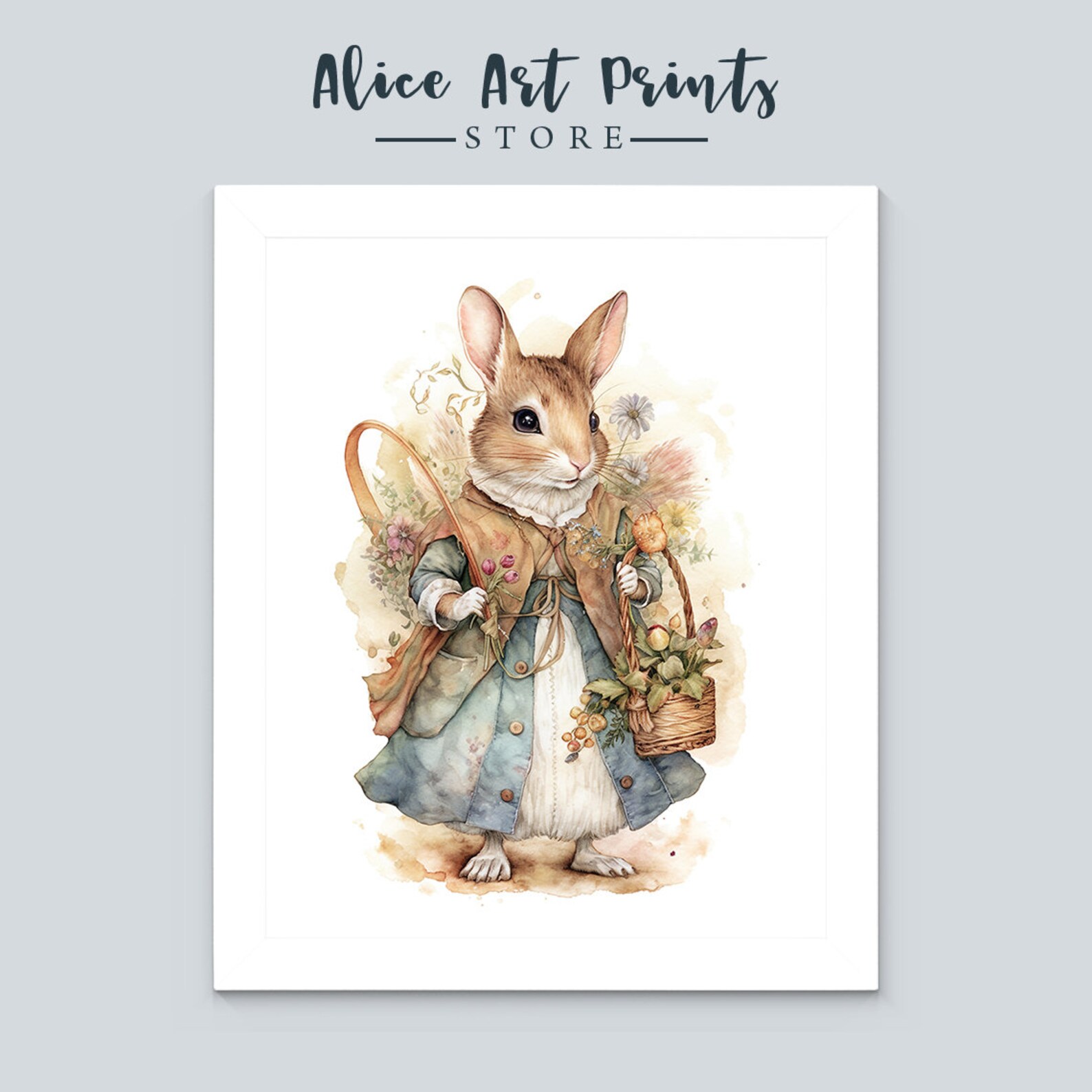 Peter Rabbit Watercolor Prints Set of 3, Nursery Art, Kids Room Decor ...