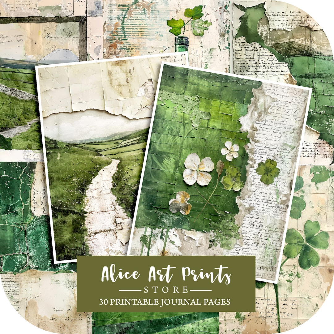 Irish Countryside Junk Journal Pages, Irish Landscapes Printable ...