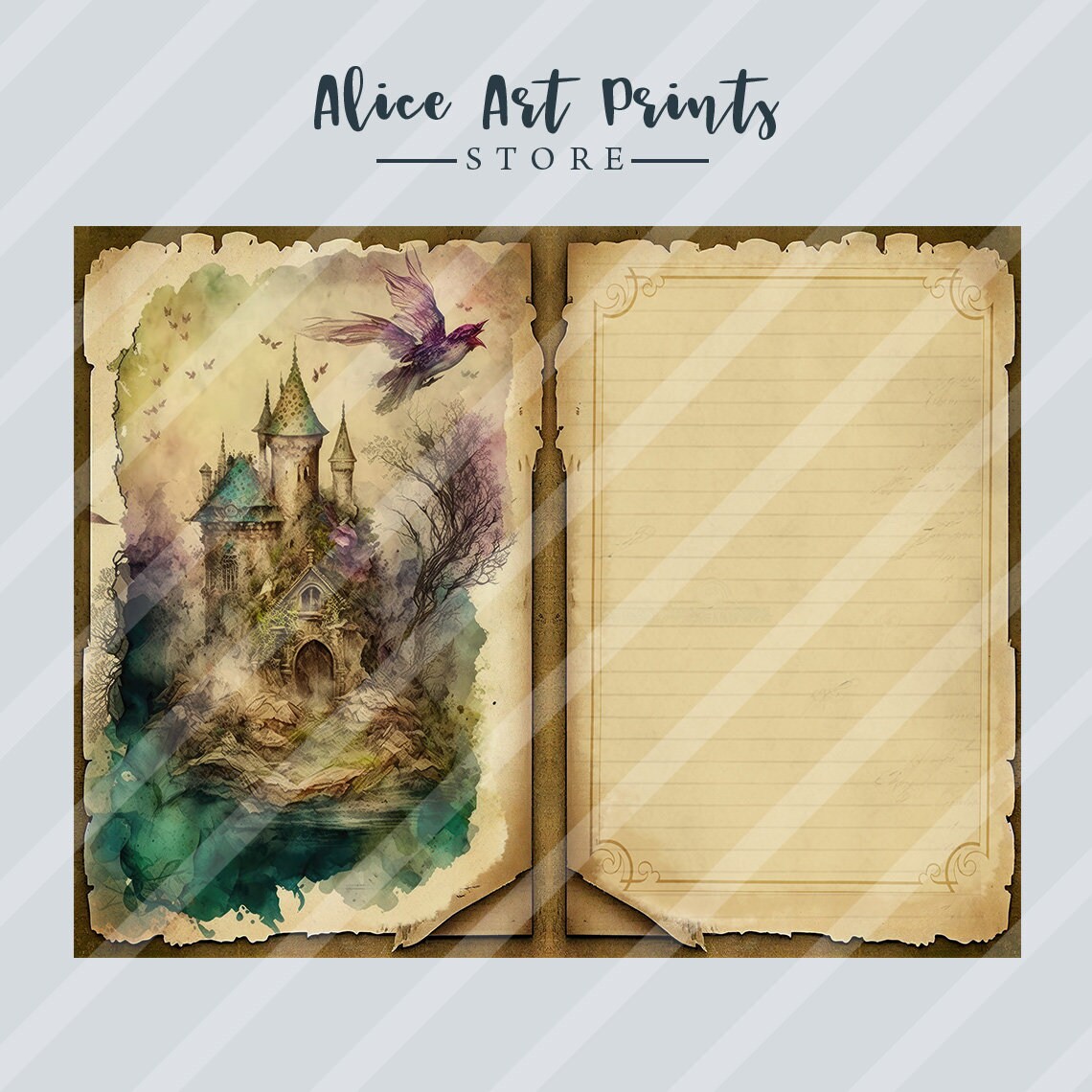 Enchanted Fantasy Fairytale Journal Pages, Junk Journal Kit, Journaling ...