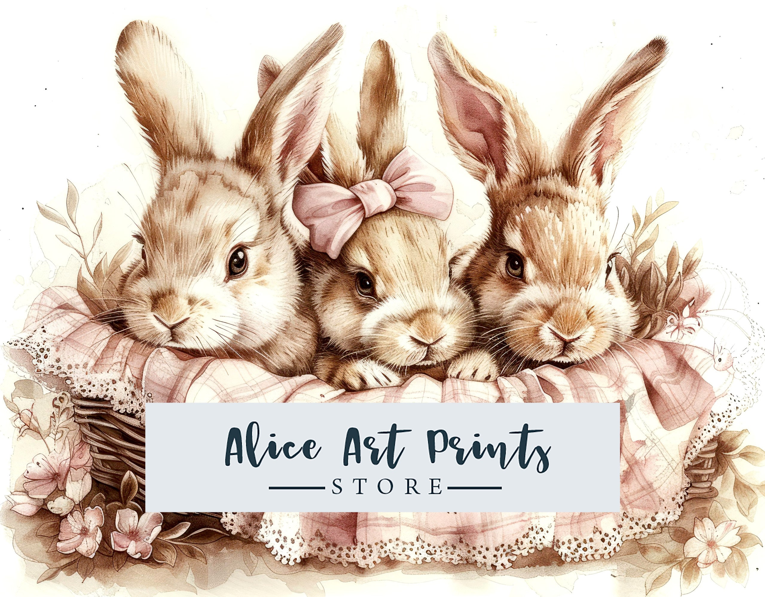 Bunny Junk Journal Kit, Easter Greetings Card, Shabby Chic Spring ...