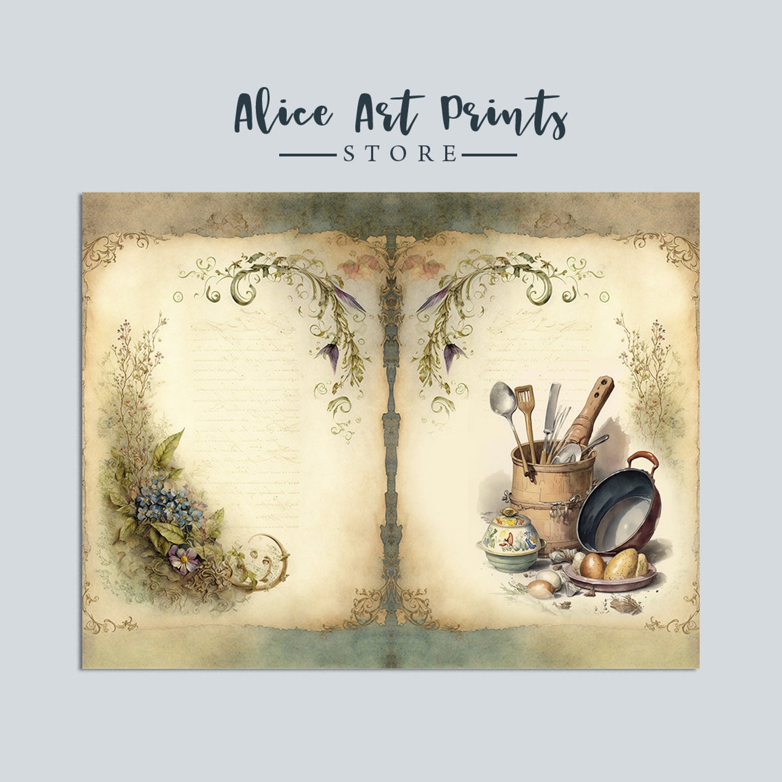 Vintage Baking Journal Pages Junk Journal Kit Journaling - Etsy