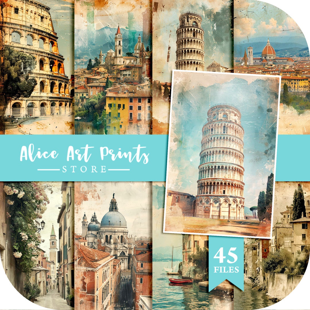 Vintage Italy Postcards, Italian Scenery Travel Postcard Ephemera ...