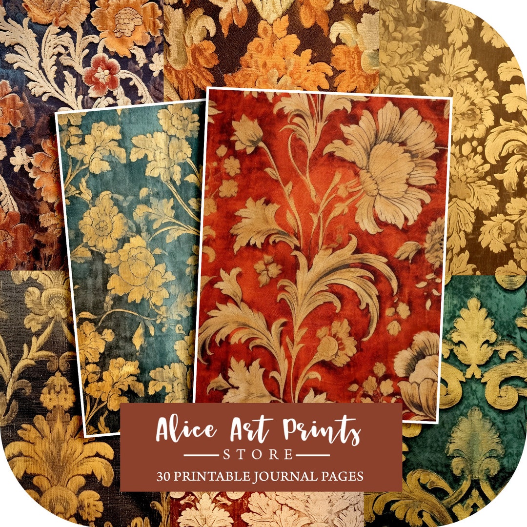 30 Grunge Textile Papers, Fabric Texture Design, Shabby Chic Junk ...