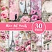 Vintage Paris Digital Papers Pack, Paris Backgrounds, French ...