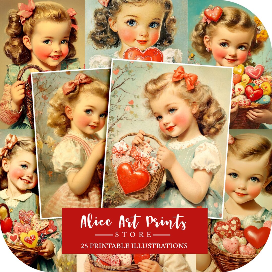 Retro Valentine's Day Card, Vintage Valentines Pages Romantic Junk ...