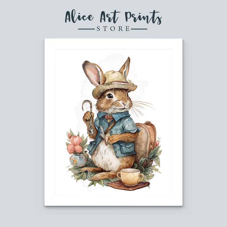 Peter Rabbit Inspired Watercolor Prints Set of 3 Nursery Art - Etsy