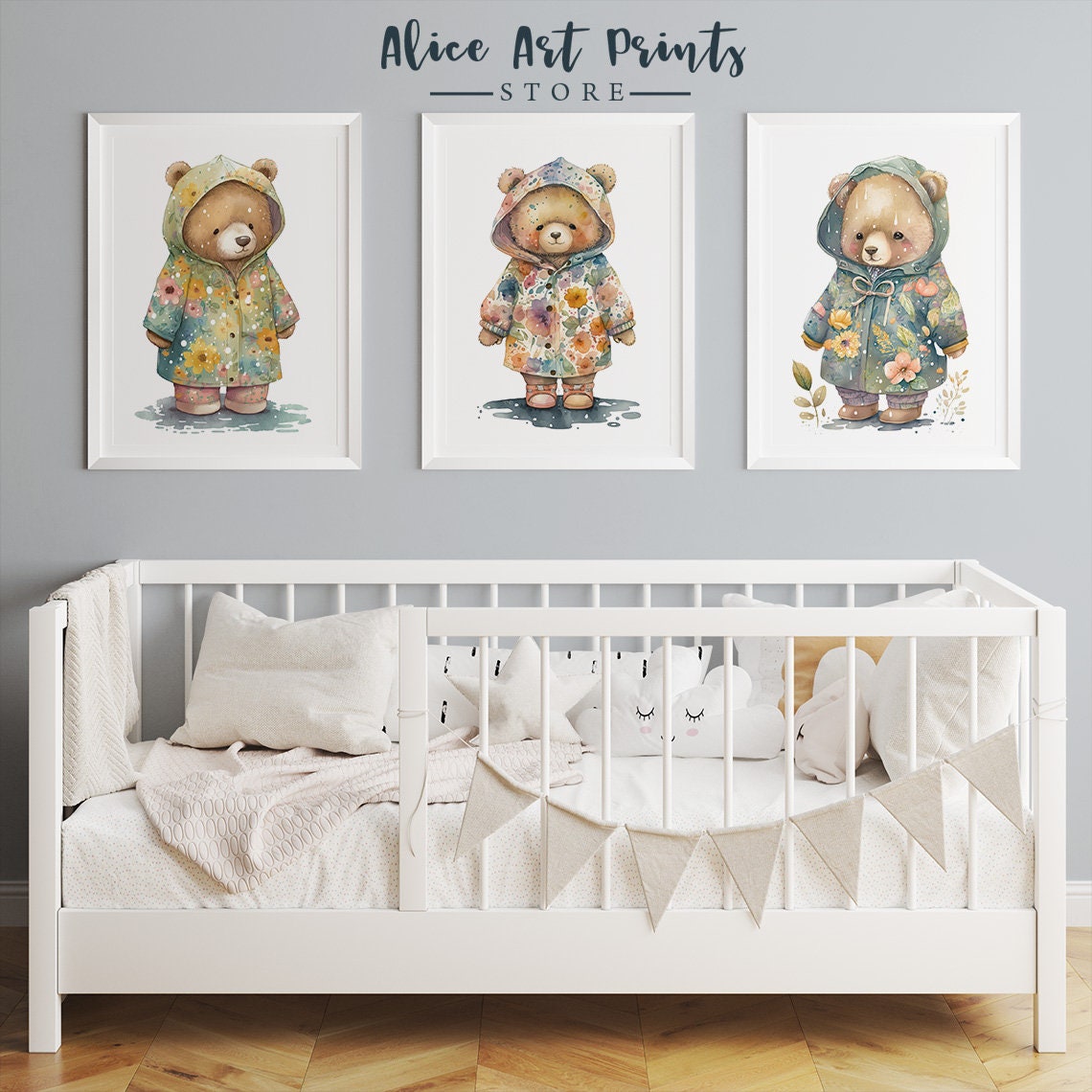 Cute Bear Watercolor Clipart Adorable Baby Bear PNG Little - Etsy
